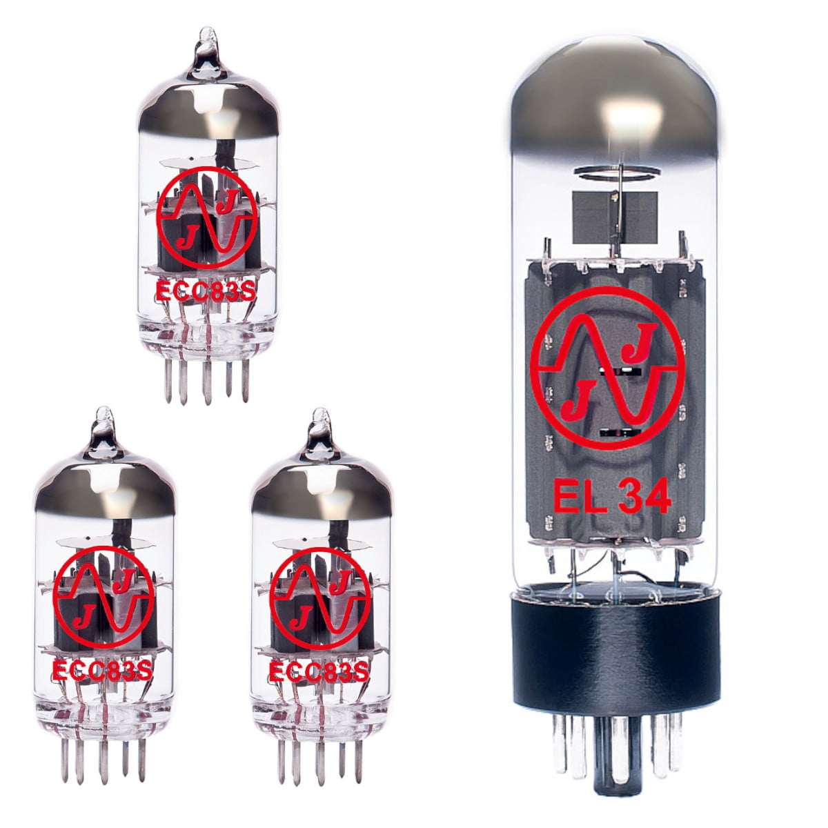 3 x ECC83 and 1 x EL34 matched replacement valve kit